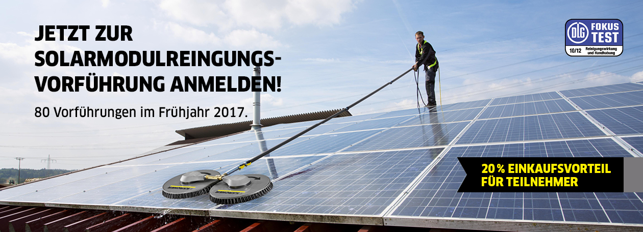 Solarmodule effizient reinigen und Stromertrag erhöhen | Kärcher